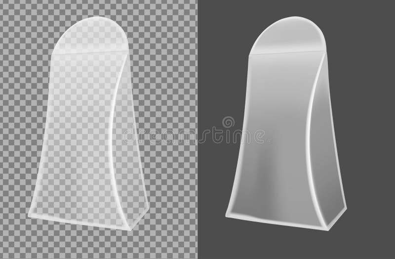 Realistic Transparent Paper or Plastic Packaging Box Stock Vector ...