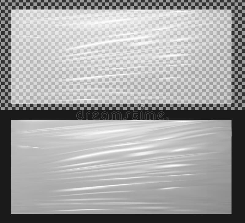 Realistic Transparent Plastic Wrapper Stock Vector - Illustration of ...