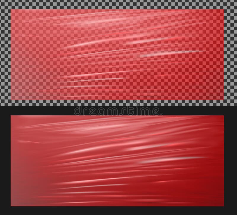 Realistic Transparent Plastic Wrapper Stock Vector - Illustration of ...