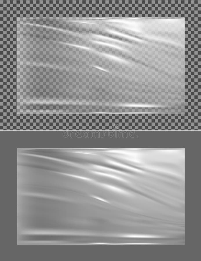 Realistic Transparent Plastic Wrapper Stock Vector - Illustration of ...
