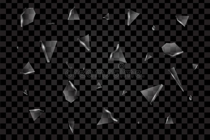 Glass pieces set stock vector. Illustration of effect - 112102705