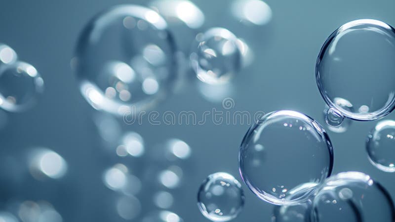 Realistic Transparent Soap Bubbles with Rainbow Reflection Stock Image ...
