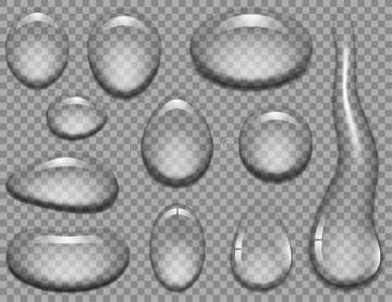Realistic Teardrop Transparent Stock Illustrations – 210 Realistic ...