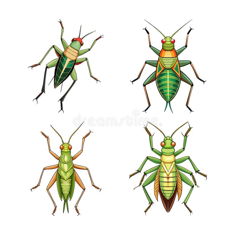 Realistic Tree Cricket Artwork Highlighting Its Features Stock Vector ...