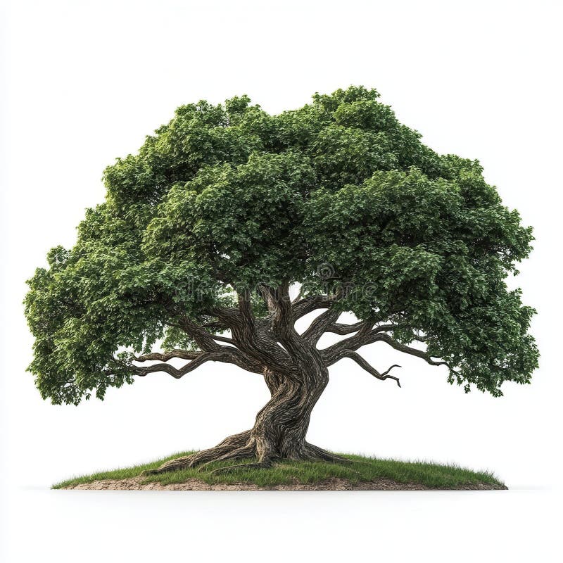 Realistic Tree Symbol Isolated on a White Background with No Additional ...