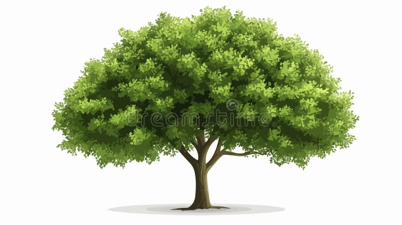 Realistic Tree Vector Illustration Isolated on White Background Stock ...