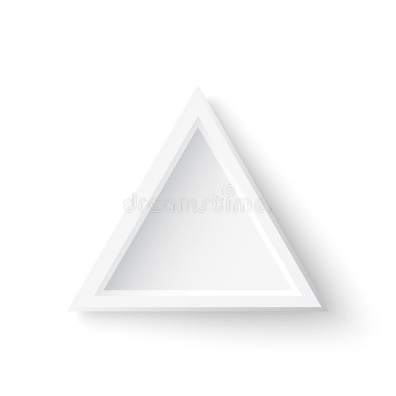 Realistic Triangle Banner Isolated on White Stock Illustration ...