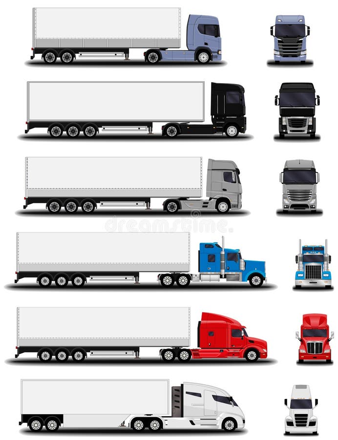 Truck trailer types stock vector. Illustration of supply - 16439062