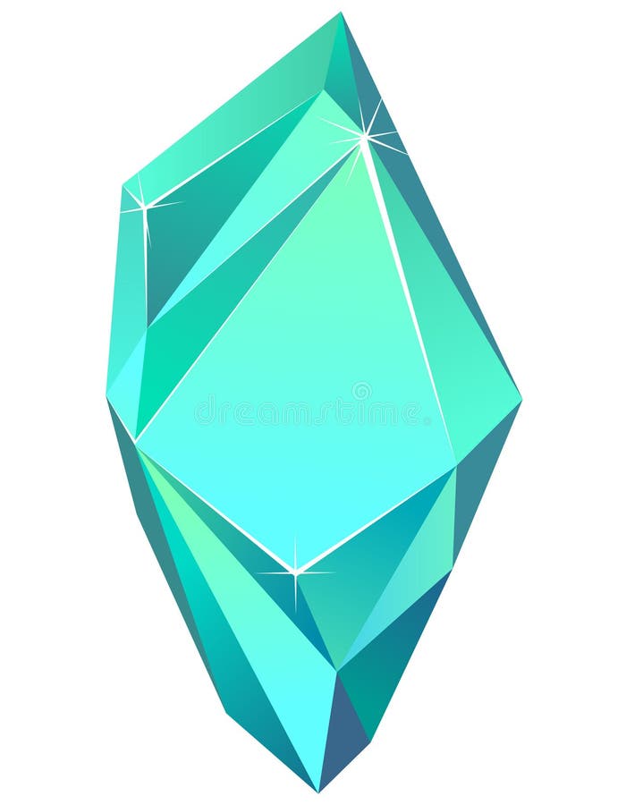 Realistic turquoise gem. stock vector. Illustration of gemstone - 181175344