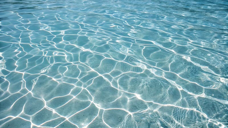 Realistic Turquoise Water Surface with Ripples and Caustic Light ...