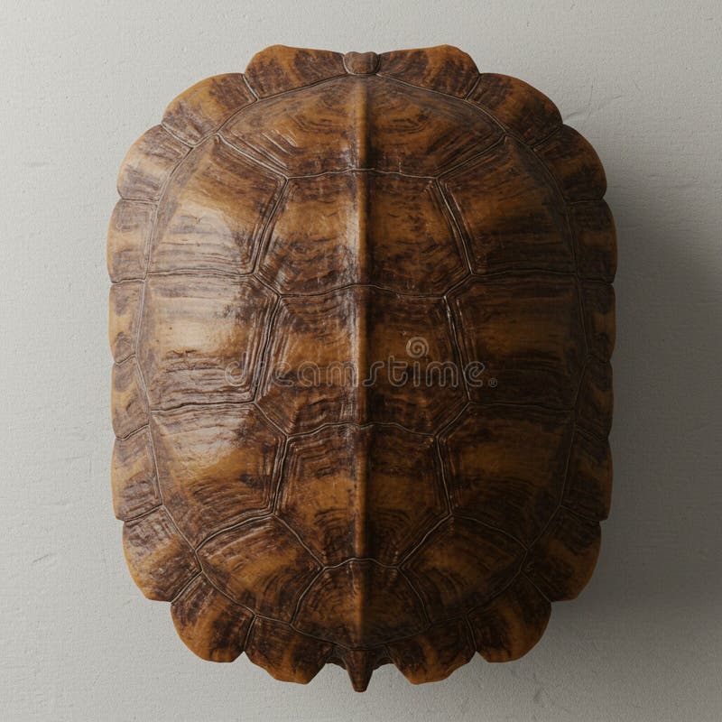 A Realistic Turtle Shell with Brown and Tan Coloration. the Shell S ...