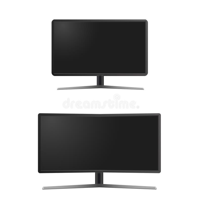 Realistic TV Monitor Laptop and Tablet Mockup with White Screen. Vector ... Realistic TV Monitor Laptop and Tablet Mockup with White Screen. Vector ...