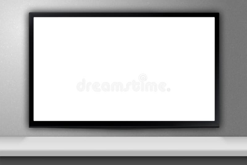 Realistic TV screen stock vector. Illustration of digital - 270059530