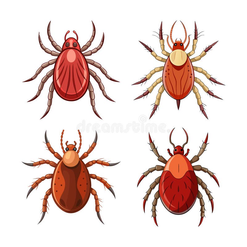 Realistic Twospotted Mite Artwork Highlighting Its Features Stock ...
