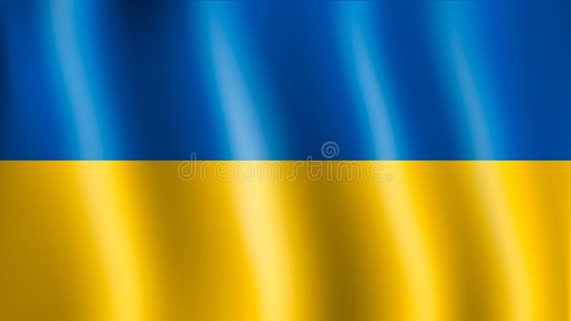 Realistic Ukraine Waving Flag. Vector Illustration Stock Vector ...