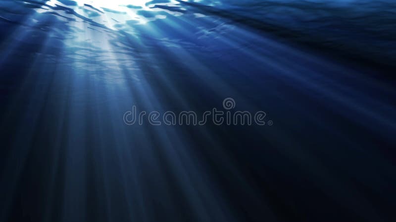 Underwater Ocean Waves, with Light Rays. Stock Footage - Video of ...