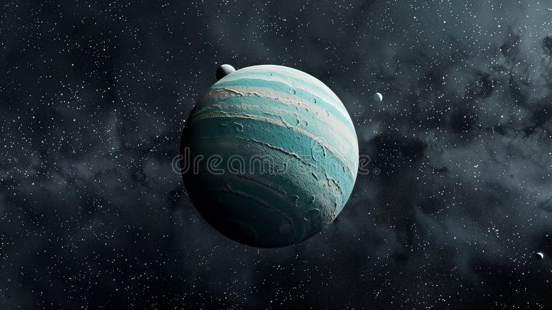Realistic Uranus Planet in Space Stock Illustration - Illustration of ...