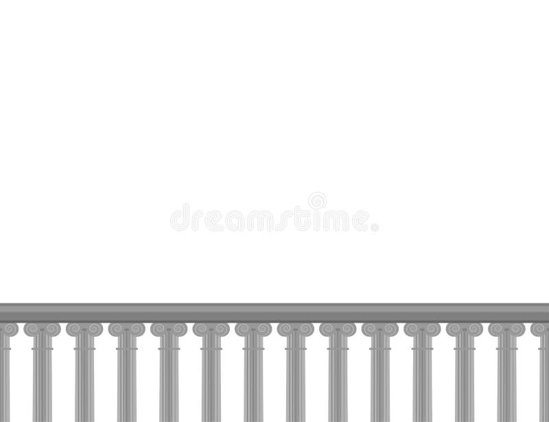 Realistic Vector Ancient Balcony Border. Seamless Border Stock Vector ...