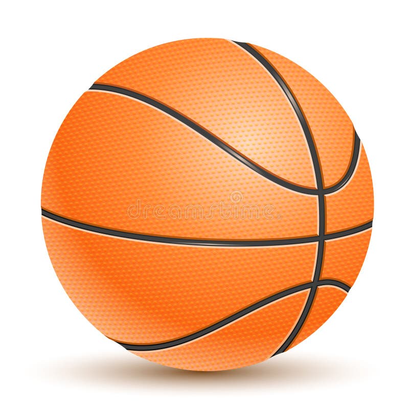 Realistic Vector Basketball Stock Vector - Illustration of outline ...