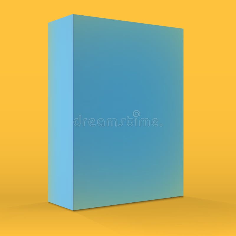 Realistic Vector Blank Blue Packaging Box Template for Cellphone Stock ...