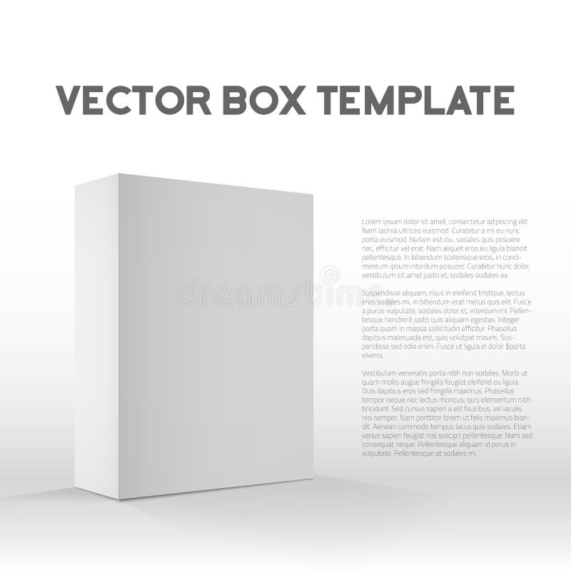 Realistic Vector Blank White Packaging Box Template for Cellphon Stock ...
