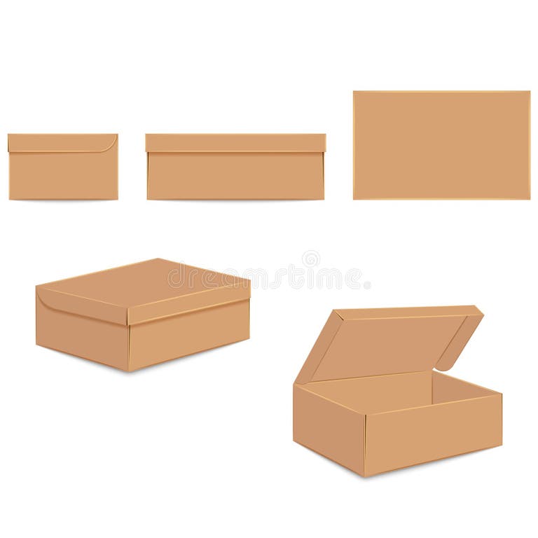 Different Realistic Boxes Stock Illustrations – 750 Different Realistic ...