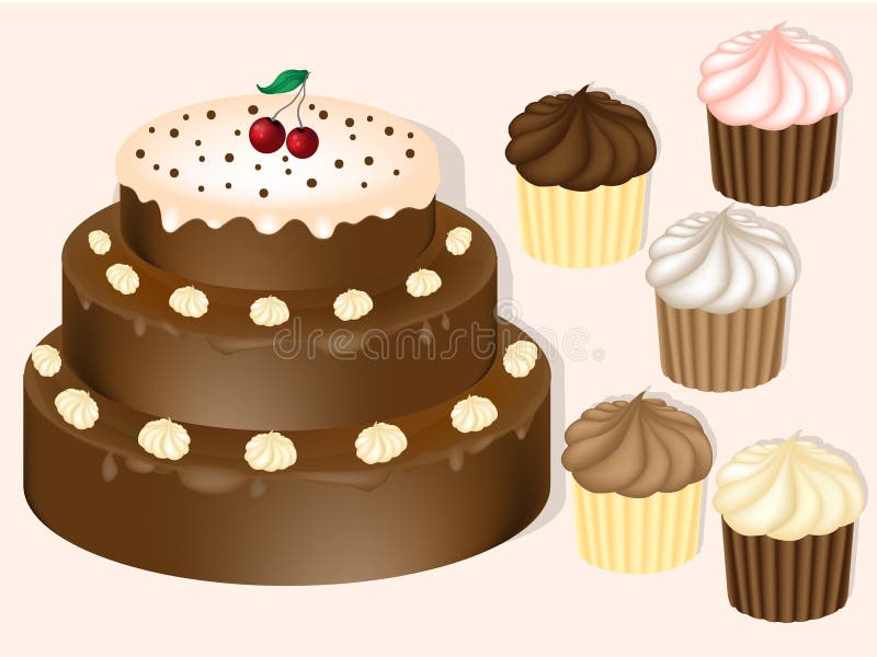 Realistic vector cake. Pie stock illustration. Illustration of ...