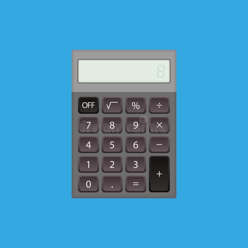 Realistic Vector Calculator in Dark Gray Color Stock Vector ...