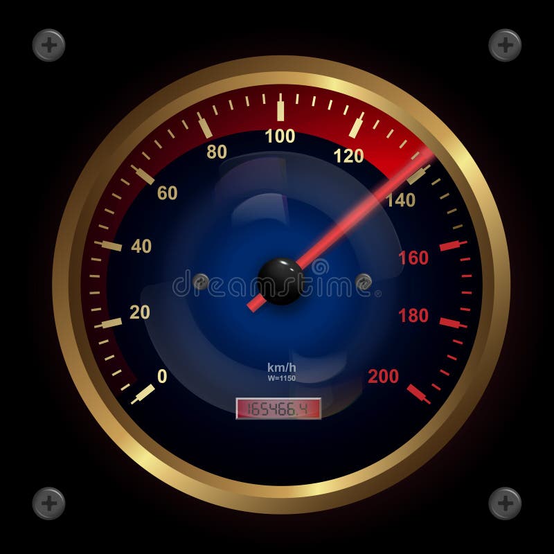 Realistic Vector Car Speedometer Interface. Dashboard Panel for ...