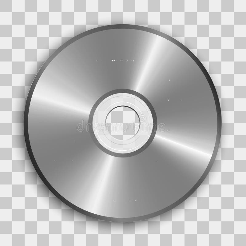 Realistic Vector Cd or Dvd Icon. Compact Disc on Transparent Bac for ...