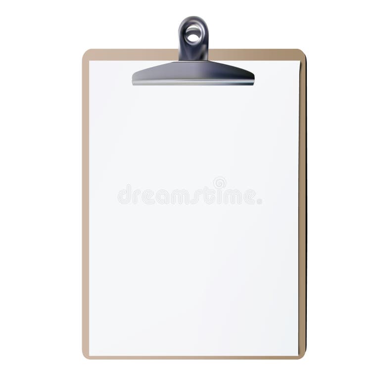 Realistic vector clipboard stock illustration. Illustration of pencil ...