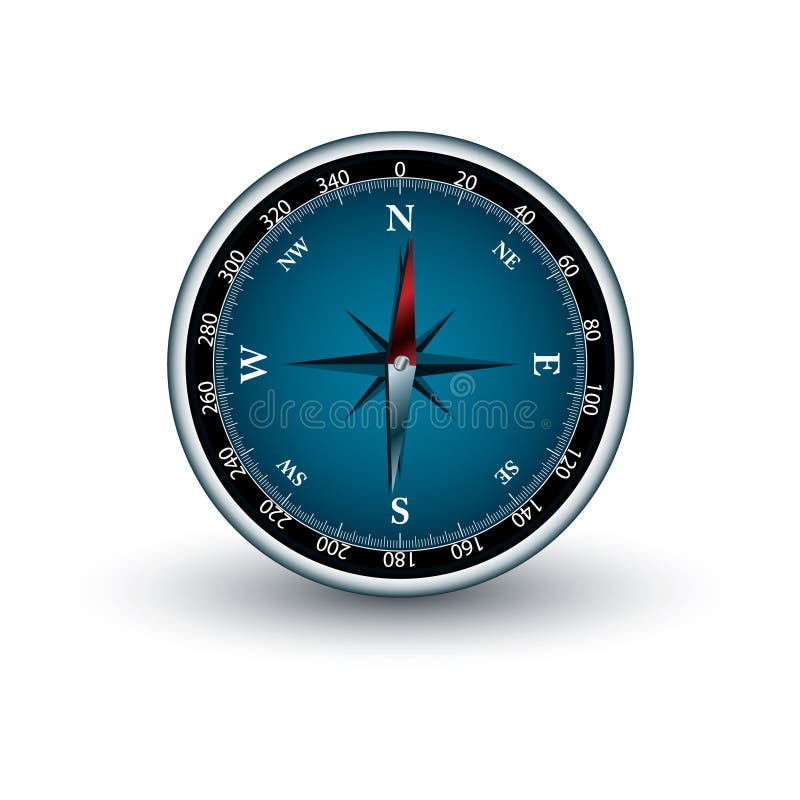 Realistic vector compass stock vector. Illustration of exploration ...