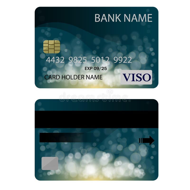 Realistic Vector Credit Card Stock Vector - Illustration of retail ...
