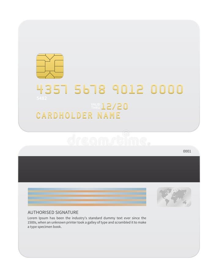 Realistic Vector Credit Cards Isolated on White Stock Vector ...