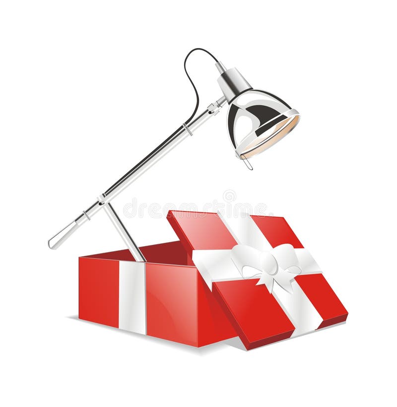 Realistic Vector Desk Lamp in the Box Stock Vector - Illustration of ...
