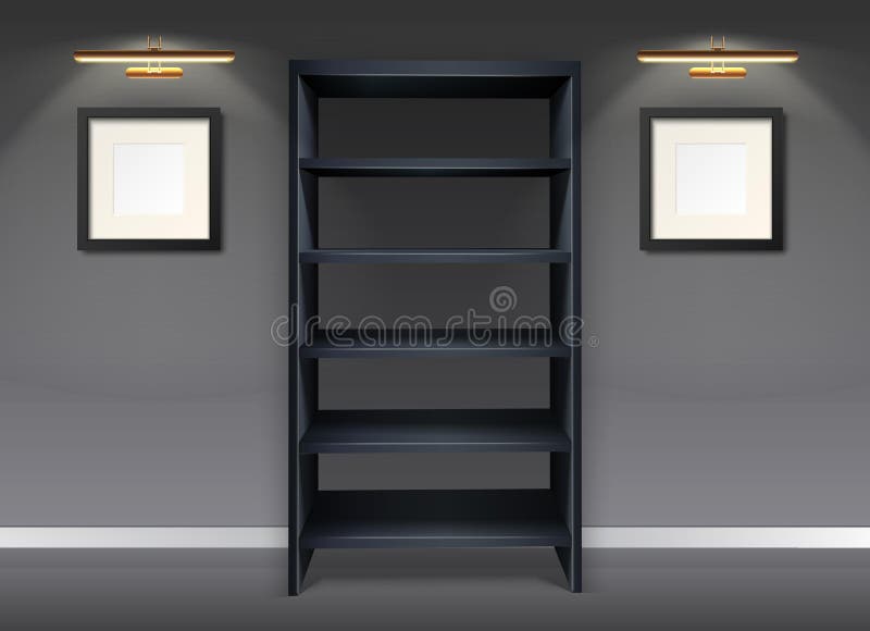 Black Display Shelves Stock Illustrations – 828 Black Display Shelves ...