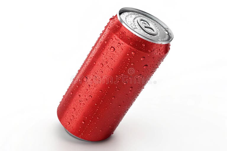 Red Drink Can Isolated Over White Background Stock Illustration ...