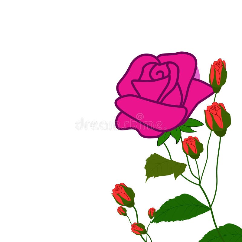 Realistic Vector Elements Set of Pink Roses, Red Roses, Clip Art Red ...