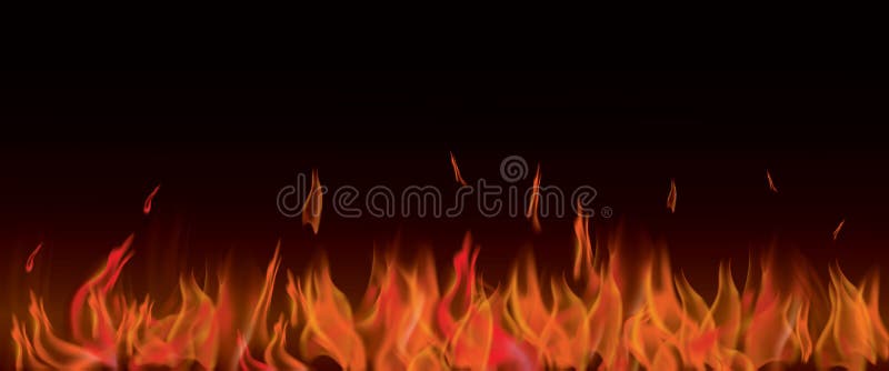 Realistic Vector of Fire Banner Stock Vector - Illustration of ...