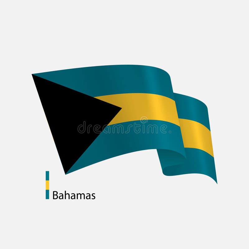 Realistic Vector Flag of Bahamas Stock Vector - Illustration of nation ...