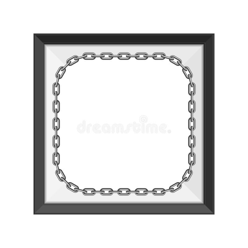 Realistic Vector Frame Chain Stock Vector - Illustration of decoration ...