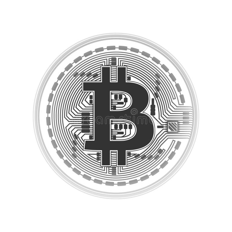Realistic Vector Icon of the Bitcoin Cryptocurrency with Translucent ...