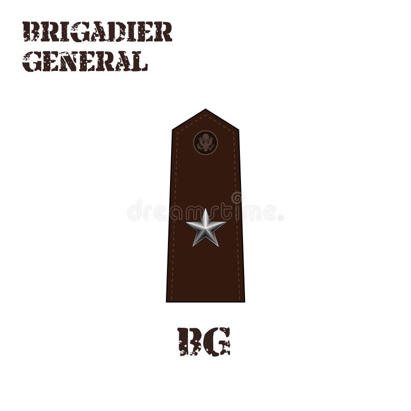 Realistic Vector Icon of the Chevron of the Brigadier General of the US ...