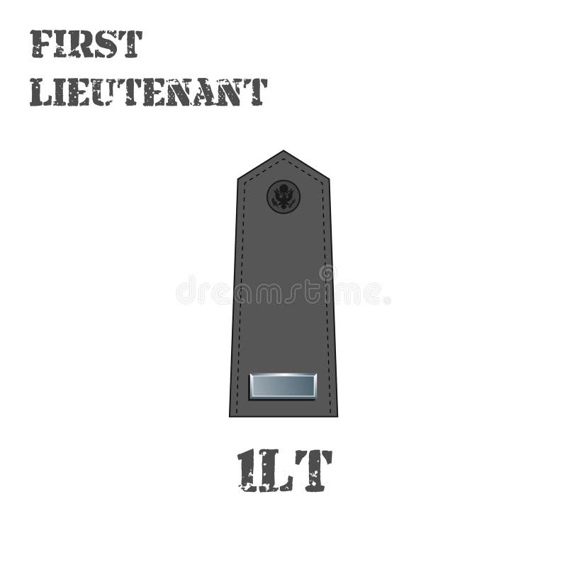 First Lieutenant Marine Officer Military Rank Stock Vector ...