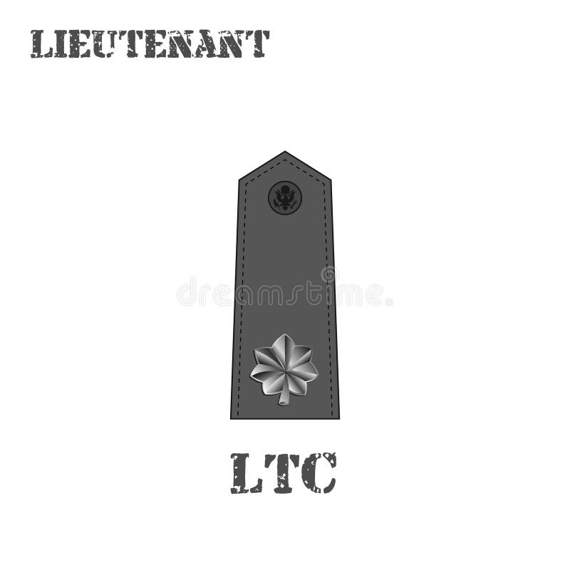 Realistic Vector Icon of the Chevron of the Lieutenant of the US Army ...