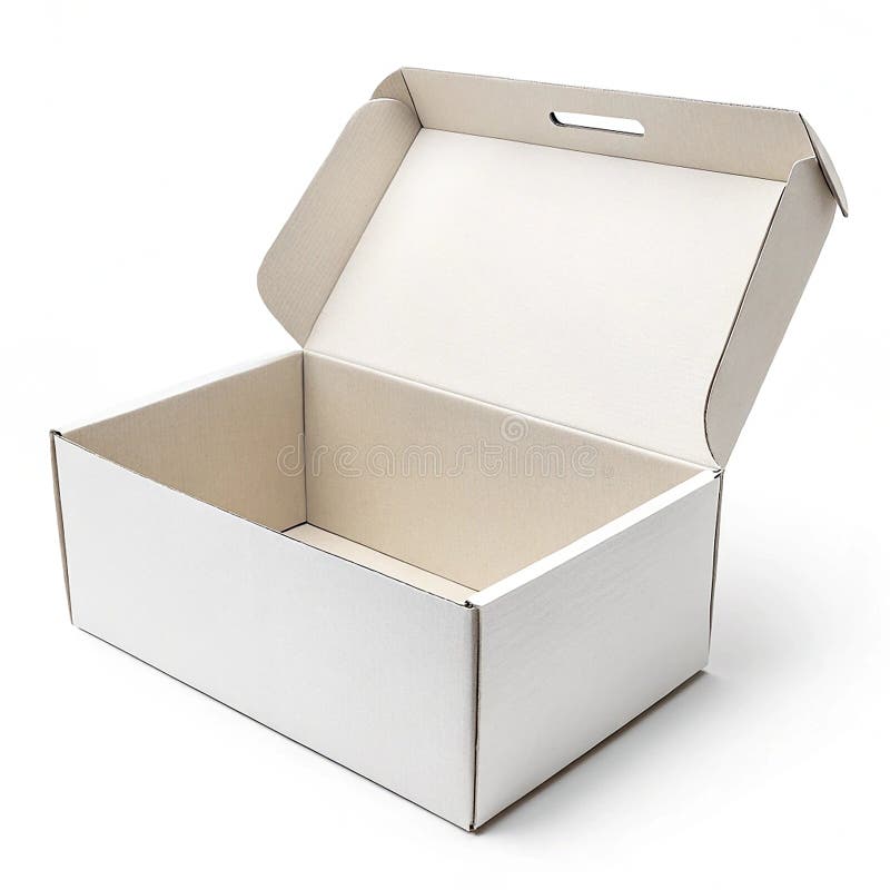 Blank Packaging White Cardboard Box Stock Illustration - Illustration ...