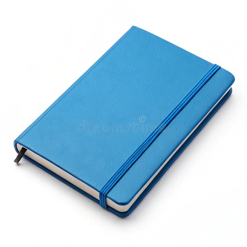 Blue Notebook on White Background Stock Illustration - Illustration of ...