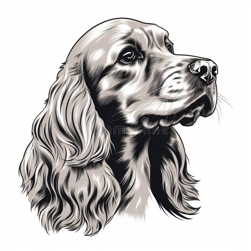 Cocker Spaniel Vector Illustration for Laser Cut File Stock ...