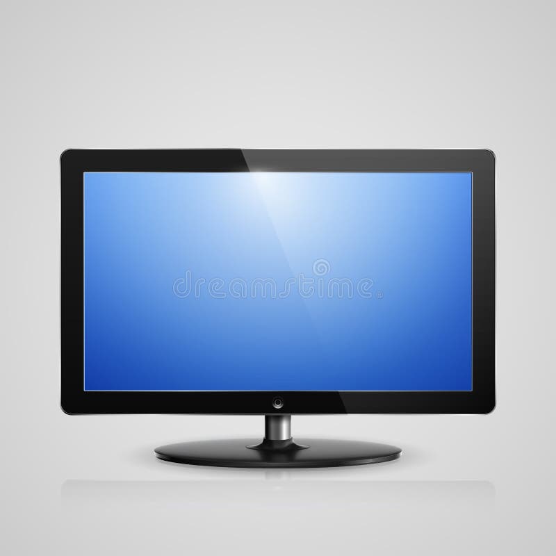 Computer LCD monitor stock vector. Illustration of crystal - 2462581