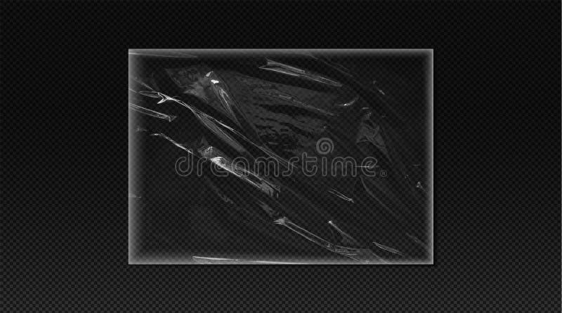 Realistic Vector Illustration of Crumpled Plastic Packaging. Stock ...